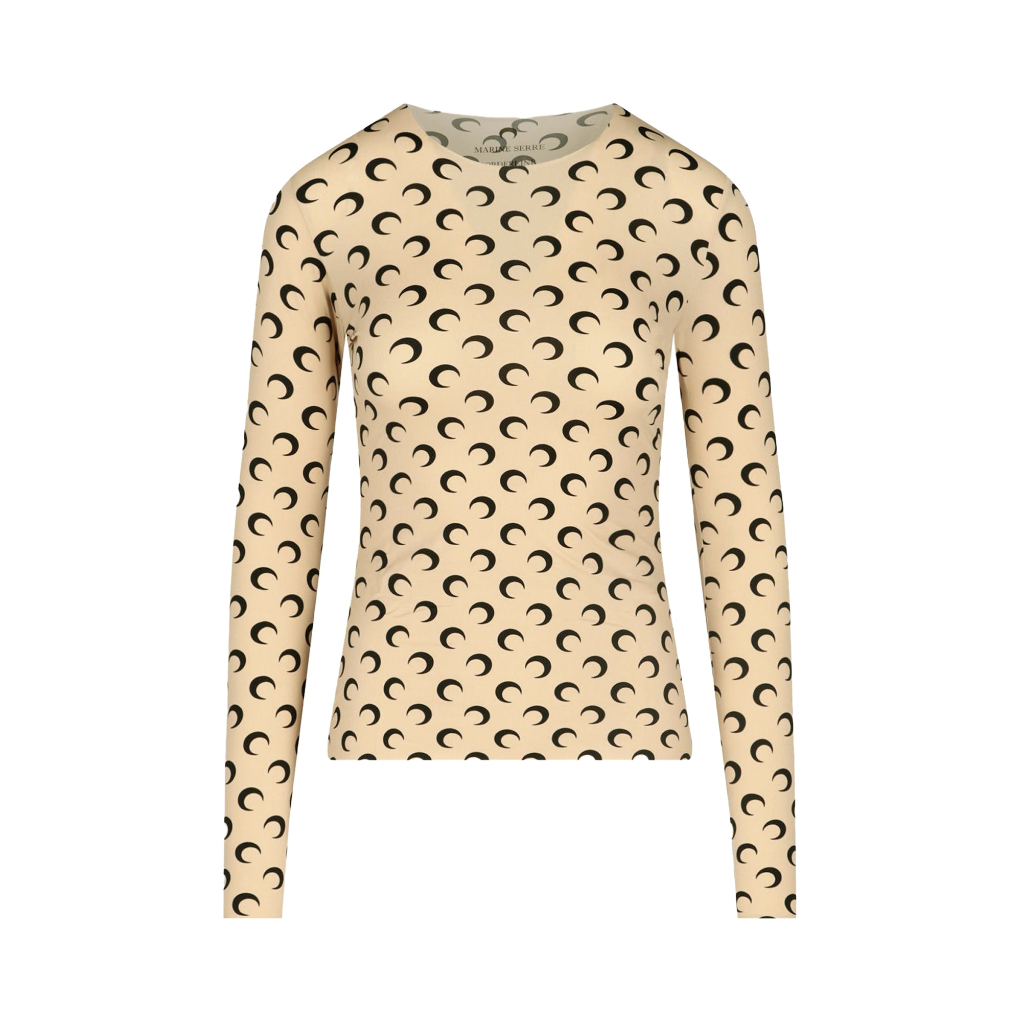 Marine Serre Crescent Moon Print Jersey Top | Designer code ...